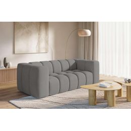 3-Sitzer HOMSY BY ANA JOHNSON "&raquo;L&laquo; BOUBELLE Design-Sofa, Bubble-Optik, Breite 217 cm", dunkelgrau, B:217cm H:75cm T:100cm, 100% Polyester, Sofas, hoher Sitzkomfort dank Wellenunterfederung, L Sitztiefe 63 cm