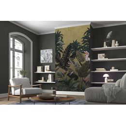 Fototapete FASHION FOR WALLS "Tropical Twilight", gold (goldfarben), B:1,5m L:2,7m, Vlies, Tapeten, Phthalate frei
