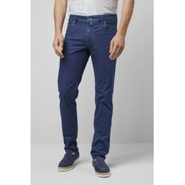 Chinos MEYER "M5 Slim", Herren, Gr. 33, L&auml;nge 30, medium stone blau, 93% Baumwolle, 4% Elasthan, 3% Polyester, unifarben, slim fit lang, Hosen, SUPER STRETCH SUMMER DENIM
