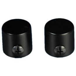 Gardinenstangen-Endst&uuml;ck Liedeco "Endkappe", schwarz, B:2cm H:2cm L:2cm &Oslash;:1,6cm, Gardinenstangenendst&uuml;cke, Gardinenstangen-Endst&uuml;ck, f&uuml;r Gardinenstangen &Oslash; 16 mm