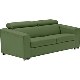 Schlafsofa Egoitaliano "Cabiria, Design und super Sitz- und Liegekomfort", gr&uuml;n, B:226cm H:97cm T:103cm, Sofas, Schlafsofa, Sofa inkl. Schlaffunktion, Kopfteile verstellbar, mit Metallf&uuml;&szlig;en