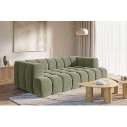 Big-Sofa HOMSY BY ANA JOHNSON "&raquo;XL&laquo; BOUBELLE Design-Sofa extra tief, Bubble-Optik, Breite 246 cm", gr&uuml;n, B:246cm H:75cm T:135cm, 100% Polyester, Sofas, Big-Sofa, 4-Sitzer mit Wellenunterfederung, XL Sitztiefe 100 cm
