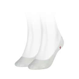 F&uuml;&szlig;linge Tommy Hilfiger "TH WOMEN FOOTIE INVISIBLE 2P", Damen, Gr. 35-38, wei&szlig;, Baumwollmischung, Elasthan, Polyamid, unifarben, elastisch, Socken, mit flacher Zehennaht