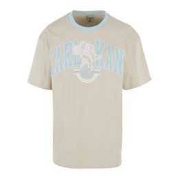 T-Shirt Karl Kani "Karl Kani Karl Kani OG Eagle Print Tee", Damen, Gr. L, light sand, light blau, 100% Baumwolle, bedruckt, normal, Rundhals, Shirts T-Shirt