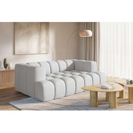 3-Sitzer HOMSY BY ANA JOHNSON "&raquo;XL&laquo; BOUBELLE Design-Sofa extra tief, Bubble-Optik, Breite 217 cm", hellgrau, B:217cm H:75cm T:135cm, 100% Polyester, Sofas, hoher Sitzkomfort dank Wellenunterfederung, XL Sitztiefe 100 cm