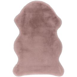 Hochflor-Teppich Kayoom "Cosy Sheepskin 525", puderrosa, B:60cm H:25mm L:90cm, Polyester, Teppiche, Fell Kannichen Haptik, weich kuschelig