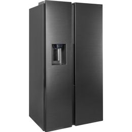 Samsung Side-by-Side "RS70F66KBF", Energieeffizienz: B (A-G), silber (schwarz steel), B:91,2cm H:178cm T:72,6cm, K&uuml;hlschr&auml;nke, Eis- und Wasserspender, Al Energy Mode, No Frost+, Topseller