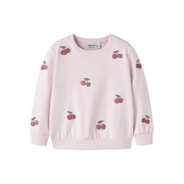 Sweatshirt name it "NMFFAIRY LS LIGHT SWEAT UNB", M&auml;dchen, Gr. 92, cradle pink, Sweatware, Obermaterial: 95% Baumwolle, 5% Elasthan, bestickt, normal normal, Rundhals, Rippb&uuml;ndchen, Sweatshirts Sweatshirt