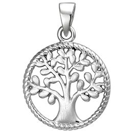 Kettenanh&auml;nger Jobo "Anh&auml;nger Baum", silber (silber 925), Schmuckanh&auml;nger, Damen, Silber 925 (Sterlingsilber), Kettenanh&auml;nger, 925 Silber