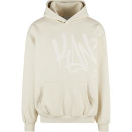 Kapuzensweatshirt Karl Kani "Karl Kani Woven Signature Kani Tag Os Hoodie", Herren, Gr. XS, lightsand, 60% Baumwolle, 40% Polyester, bedruckt, Sweatshirts