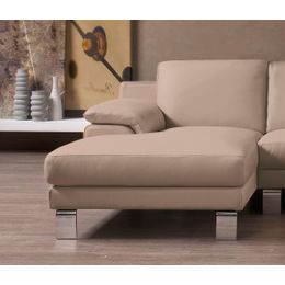 Ecksofa Egoitaliano "Shakira, Design & Sitzkomfort auf hohem Niveau, Breite 236cm, L-Form", wei&szlig; (paper), B:236cm H:84cm T:152cm, Leder &raquo;BULL&laquo; (echtes Rindsleder). Geschliffenes, pigmentiertes und behandeltes Rindsleder mit einer Dicke von 1, 3-1, 5 mm. Dieses Leder zeigt eine ziemlich weiche Hand mit einem halb undurchsichtigen Aussehen. Es handelt sich um ein gesch&uuml;tztes Leder. Eine leichte Deck