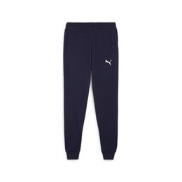 Trainingshose Puma "TEAMGOAL CASUALS PANTS", Herren, Gr. L, N-Gr, Puma navy, Puma wei&szlig;, Sweatware, Obermaterial: 100% Baumwolle, unifarben, slim fit normal, Hosen Trainingshose, Slim Fit Passform, f&uuml;r Fu&szlig;ball und sportliche Aktivit&auml;ten