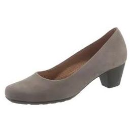 Pumps Gabor "ST.TROPEZ", Damen, Gr. 40, grau (taupe), Nubukleder, Schuhe Pumps, Trichterabsatz, Abendschuh, Festtagsschuh in Komfortweite G (=weit), Topseller