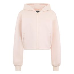 Kapuzensweatjacke Plein Sport "Zip Hoodie Icon Scratch", Damen, Gr. L, 03, rose, pink, Obermaterial: 59% Baumwolle, 35% Polyester, 6% Elasthan, Sweatjacken