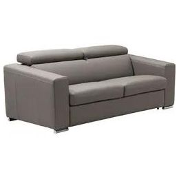 Schlafsofa Egoitaliano "Cabiria, Design und super Sitz- und Liegekomfort", schwarz, B:226cm H:97cm T:103cm, Leder &raquo;BULL&laquo; (echtes Rindsleder). Geschliffenes, pigmentiertes und behandeltes Rindsleder mit einer Dicke von 1, 3-1, 5 mm. Dieses Leder zeigt eine ziemlich weiche Hand mit einem halb undurchsichtigen Aussehen. Es handelt sich um ein gesch&uuml;tztes Leder. Eine leichte Deckschicht sch&uuml;tzt sie vo