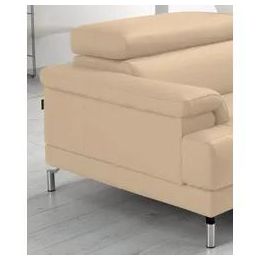 2,5-Sitzer Egoitaliano "Soul, Design und Sitzkomfort auf hohem Niveau, tolle Details", beige (champagner), B:200cm H:76cm T:106cm, Leder &raquo;BULL&laquo; (echtes Rindsleder). Geschliffenes, pigmentiertes und behandeltes Rindsleder mit einer Dicke von 1, 3-1, 5 mm. Dieses Leder zeigt eine ziemlich weiche Hand mit einem halb undurchsichtigen Aussehen. Es handelt sich um ein gesch&uuml;tztes Leder. Eine leichte Dec