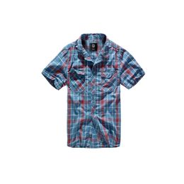 Langarmhemd Brandit "Brandit Herren Roadstar Shirt", Herren, Gr. L, US-Gr&ouml;&szlig;en, rot, blau, 100% Baumwolle, unifarben, normal, Hemden