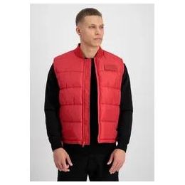 Funktionsweste Alpha Industries "Puffer Vest", Herren, Gr. S, rot (mars rot), Obermaterial: 100% Polyester; Futter: 100% Polyester; F&uuml;llung: 100% Polyester, Westen Funktionsweste
