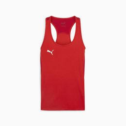 Tanktop Puma "TEAMGOAL TANK TOP", Damen, Gr. L, Puma rot, Puma wei&szlig;, fast rot, Interlock, Obermaterial: 100% Polyester, unifarben, slim fit normal, Rundhals, Tops Tanktop, Slim Fit, &auml;rmellos, mit DryCELL Technologie, f&uuml;r Fu&szlig;ball-Training