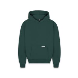 Kapuzenpullover DROPSIZE "Dropsize Herren Super Heavy Blank Hoodie", Herren, Gr. M, gr&uuml;n, 80% Baumwolle, 20% Polyester, unifarben, relaxed fit, ohne Ausschnitt, Pullover Kapuzenpullover