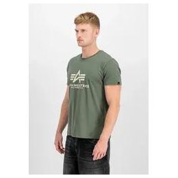 T-Shirt Alpha Industries "Basic T-Shirt BL", Herren, Gr. M, gr&uuml;n (vintage gr&uuml;n), Obermaterial: 100% Baumwolle, Shirts T-Shirt