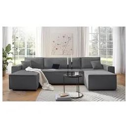 Wohnlandschaft OTTO HOME "CASSI L-Form, 311cm - OTTO. Verl&auml;ssliche Qualit&auml;t.", anthrazit, B:311cm H:79cm T:145cm, Sofas, Wohnlandschaft, Schlaffunktion (133/200), Bettkasten, Cord, Unser Tiefpreis, Topseller