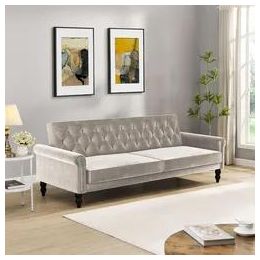 Schlafsofa DOREL HOME "Tyne", beige (taupe), B:222cm H:82cm T:83cm, 100% Polyester, Sofas, Schlafsofa