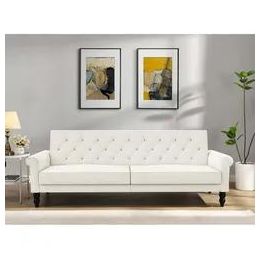 Schlafsofa DOREL HOME "Tyne", beige (creme), B:222cm H:82cm T:83cm, 100% Polyester, Sofas, Schlafsofa