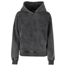 Kapuzenpullover Urban Classics "Urban Classics Damen Ladies Stone Washed Hoody", Damen, Gr. 4XL, schwarz, 70% Baumwolle, 30% Polyester, unifarben, normal, ohne Ausschnitt, Pullover Kapuzenpullover