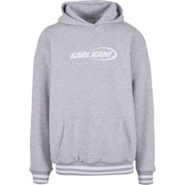 Kapuzensweatshirt Karl Kani "Karl Kani Kani Ellipse Hoodie", Herren, Gr. M, grau melange, 60% Baumwolle, 40% Polyester, Sweatshirts