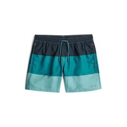 G-Star Raw Badeshorts G-STAR "Dirik Color Block Swimshort", Herren, Gr. L, Normalgr&ouml;&szlig;en, dk patriot blau color block, Obermaterial: 100% Polyester, Badehosen Badeshorts