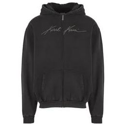 Sweatjacke Karl Kani "Karl Kani Karl Kani Autograph Heavy OS Zip Hoodie", Herren, Gr. XS, schwarz, 100% Baumwolle, unifarben, Sweatjacken Sweatjacke