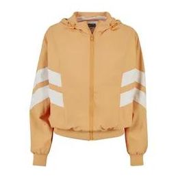 Langmantel Urban Classics "Urban Classics Damen Ladies Crinkle Batwing Jacket", Damen, Gr. XXL, colorotpaleorange, sandwei&szlig;, 100% Polyamid, M&auml;ntel