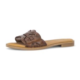 Pantolette Gabor, Damen, Gr. 36, camelfarben, Kalbsleder, Schuhe Pantolette, Sommerschuh mit dezentem Blockabsatz