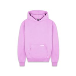 Kapuzenpullover DROPSIZE "Dropsize Herren Super Heavy Blank Hoodie", Herren, Gr. L, pink, 80% Baumwolle, 20% Polyester, unifarben, relaxed fit, ohne Ausschnitt, Pullover Kapuzenpullover