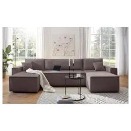 Wohnlandschaft OTTO HOME "CASSI L-Form, 311cm - OTTO. Verl&auml;ssliche Qualit&auml;t.", taupe, B:311cm H:79cm T:145cm, Sofas, Wohnlandschaft, Schlaffunktion (133/200), Bettkasten, Cord, Unser Tiefpreis, Topseller