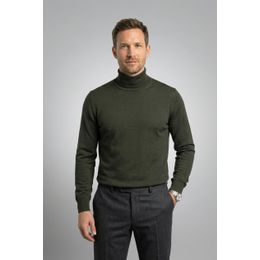 Rollkragenpullover OLYMP "OLYMP Strick Casual", Herren, Gr. 3XL, oliv, Strick, Obermaterial: 100% Schurwolle, regular fit, Strickb&uuml;ndchen, Pullover Rollkragenpullover