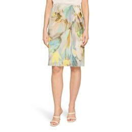 Midirock Betty Barclay "Damen mit Gummizug", Damen, Gr. 36, bunt (mint, nature), Obermaterial: 95% Polyester, 5% Elasthan, figurbetont knielang, R&ouml;cke