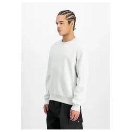 Sweater Alpha Industries "Label Sweatshirt Backprint", Herren, Gr. XL, pastel grau melange, Obermaterial: 80% Baumwolle, 20% Polyester, regular fit, Sweatshirts Sweater