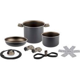 Brunner Torralta Spacemaster Kochtopfset 8-teilig Aluminium stapelbar &Oslash; 20 cm - Camping-T&ouml;pfe
