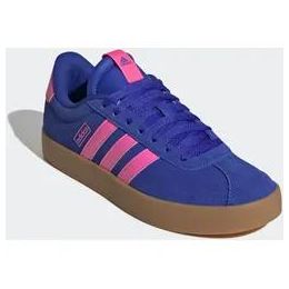 Sneaker Adidas SPORTSWEAR "VL COURT 3.0", Damen, Gr. 42, lucid blau, lucid pink, gum10, Leder, Synthetik, Schuhe Sneaker, inspiriert vom Design des Adidas samba