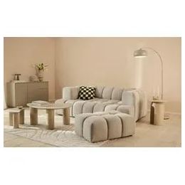 Big-Sofa HOMSY BY ANA JOHNSON "&raquo;XL&laquo; BOUBELLE Design-Sofa extra tief, Bubble-Optik, Breite 246 cm", beige, B:246cm H:75cm T:135cm, 100% Polyester, Sofas, Big-Sofa, 4-Sitzer mit Wellenunterfederung, XL Sitztiefe 100 cm
