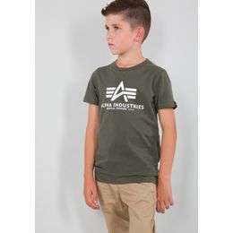 T-Shirt Alpha Industries "Basic T-Shirt BL K", M&auml;dchen, Gr. 16, gr&uuml;n (schwarz olive), Obermaterial: 100% Baumwolle, Shirts T-Shirt