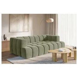 Big-Sofa HOMSY BY ANA JOHNSON "&raquo;XL&laquo; BOUBELLE Design-Sofa extra tief, Bubble-Optik, Breite 246 cm", gr&uuml;n, B:246cm H:75cm T:135cm, 100% Polyester, Sofas, Big-Sofa, 4-Sitzer mit Wellenunterfederung, XL Sitztiefe 100 cm