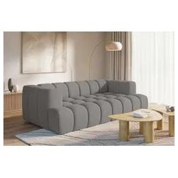 Big-Sofa HOMSY BY ANA JOHNSON "&raquo;XL&laquo; BOUBELLE Design-Sofa extra tief, Bubble-Optik, Breite 246 cm", dunkelgrau, B:246cm H:75cm T:135cm, 100% Polyester, Sofas, Big-Sofa, 4-Sitzer mit Wellenunterfederung, XL Sitztiefe 100 cm