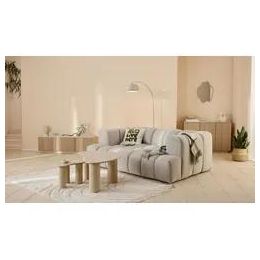 Big-Sofa HOMSY BY ANA JOHNSON "&raquo;L&laquo; BOUBELLE Design-Sofa mit Steppung, Bubble-Optik, Breite 246 cm", beige, B:246cm H:75cm T:100cm, 100% Polyester, Sofas, Big-Sofa, 4-Sitzer mit Wellenunterfederung, L Sitztiefe 63 cm