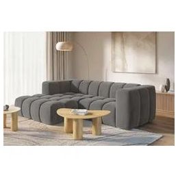 Ecksofa HOMSY BY ANA JOHNSON "&raquo;L&laquo; BOUBELLE L-Form, Design-Sofa, Bubble-Optik, Breite 247 cm", anthrazit, B:247cm H:75cm T:156cm, 100% Polyester, Sofas, Ecksofa, hoher Sitzkomfort dank Wellenunterfederung, L Sitztiefe 63 cm