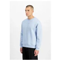 Sweater Alpha Industries "Foam ML Sweatshirt", Herren, Gr. M, artic blau, Obermaterial: 80% Baumwolle, 20% Polyester, regular fit, Sweatshirts Sweater