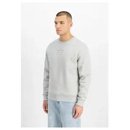 Sweater Alpha Industries "Foam ML Sweatshirt", Herren, Gr. L, pastel grau, Obermaterial: 80% Baumwolle, 20% Polyester, regular fit, Sweatshirts Sweater