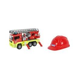 Bruder Feuerwehrfahrzeug mit Drehleiter, Licht- und Soundmodul und Spielhelm, Modellfahrzeug